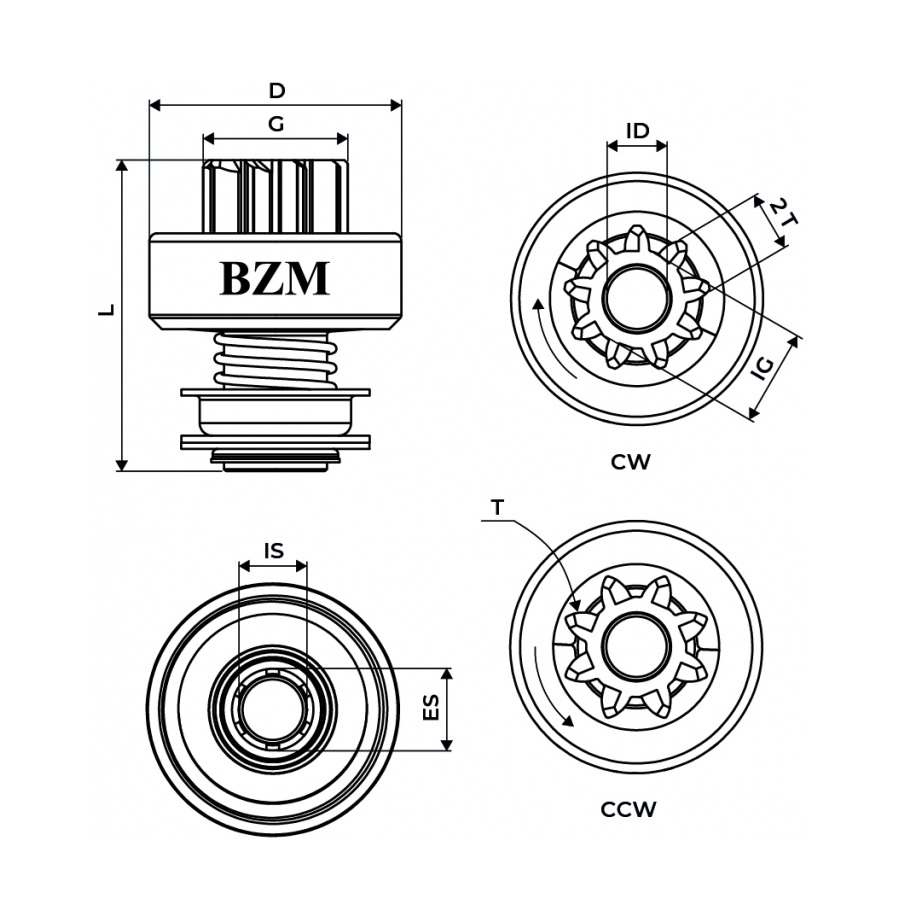bendix motor partida bosch bzm9910570 mercedes c e sprinter | MercadoCar